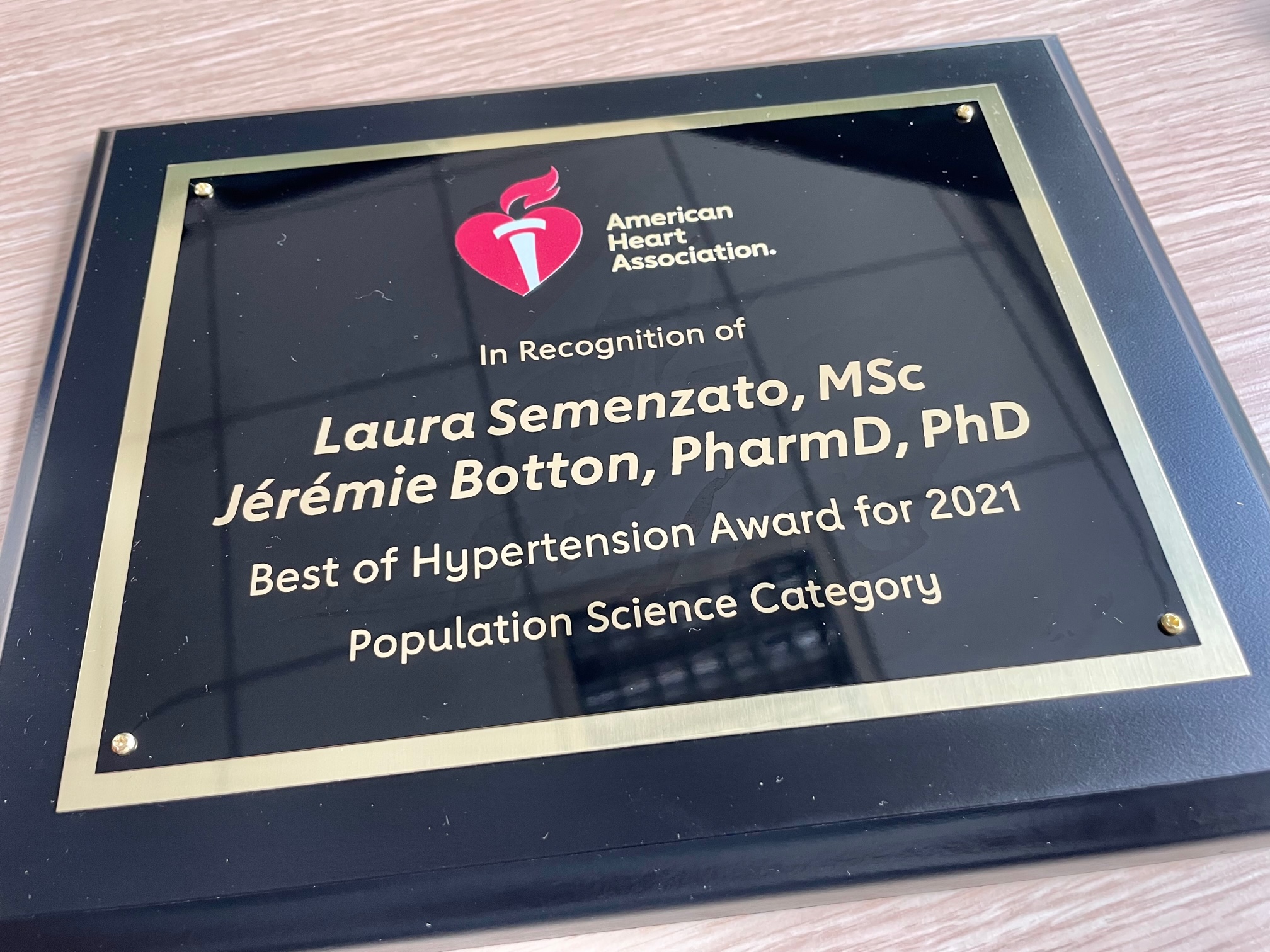 Prix de l’American Heart Association - EPI-PHARE